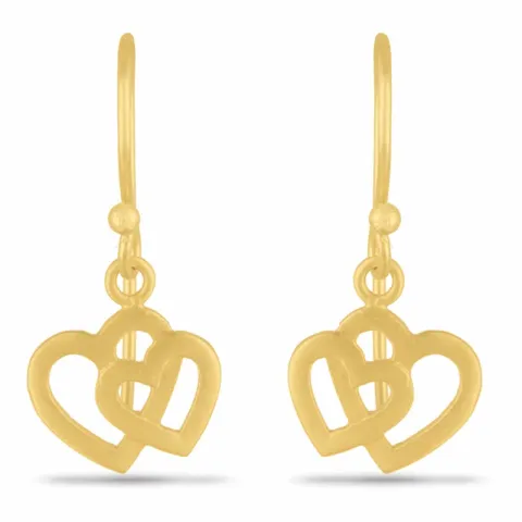 matta sydän korvarenkaat kullattu hopea